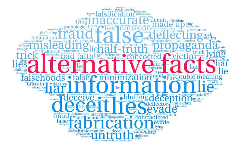 Alternative Facts Word Cloud Stock Illustration - Illustration of ...