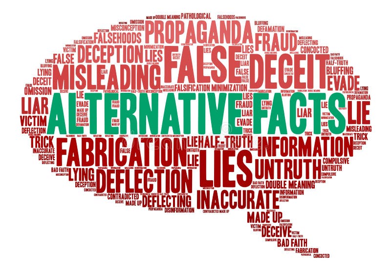 Alternative Facts Word Cloud Stock Illustration - Illustration of ...