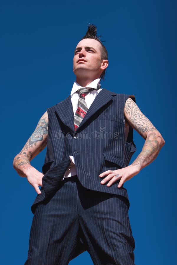 Alternative fashion man stock photo. Image of mohawk, male - 4814522