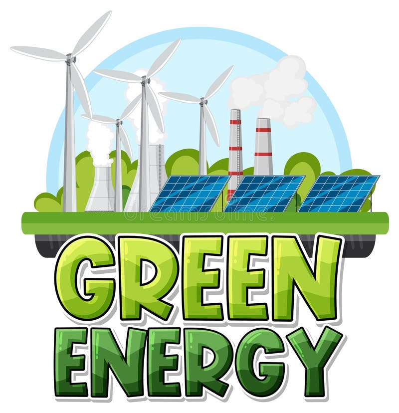 Alternative Green Energy Vector Concept Stock Vector - Illustration of ...
