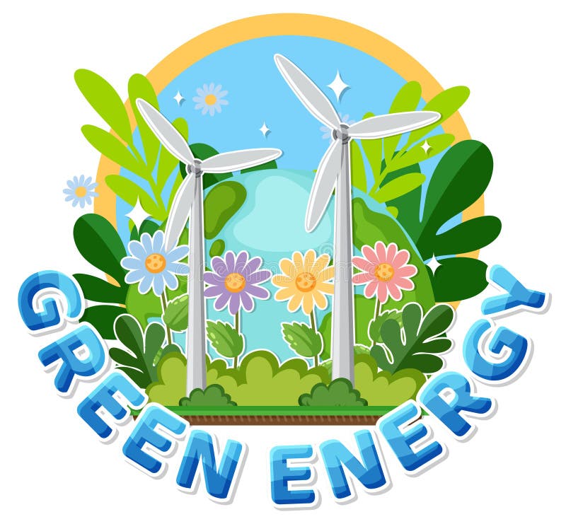 Alternative Green Energy Vector Concept Stock Vector - Illustration of ...