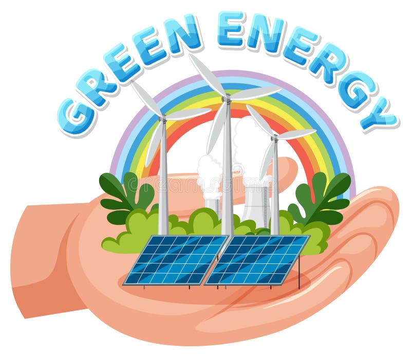 Alternative Green Energy Vector Concept Stock Vector - Illustration of ...