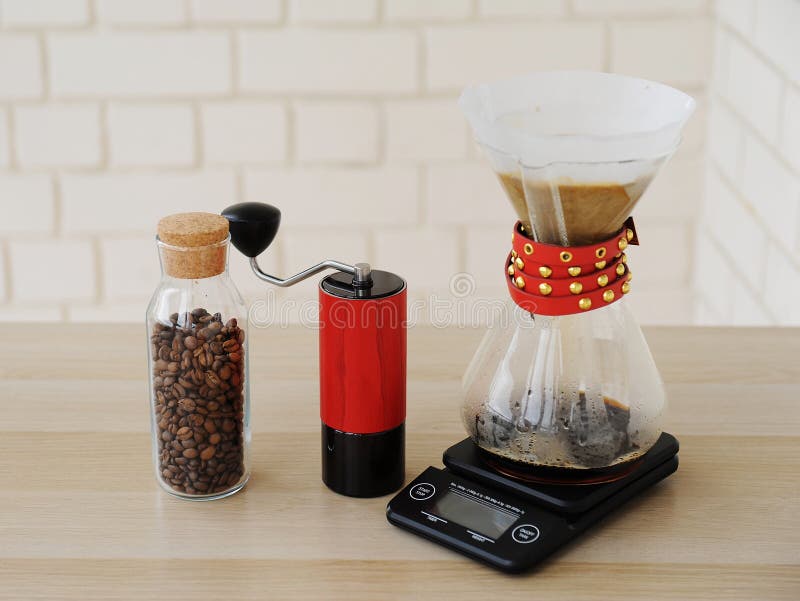 Alternative Manual Hand Brewing Coffee. Drip Batch Filter. Red Coffee ...