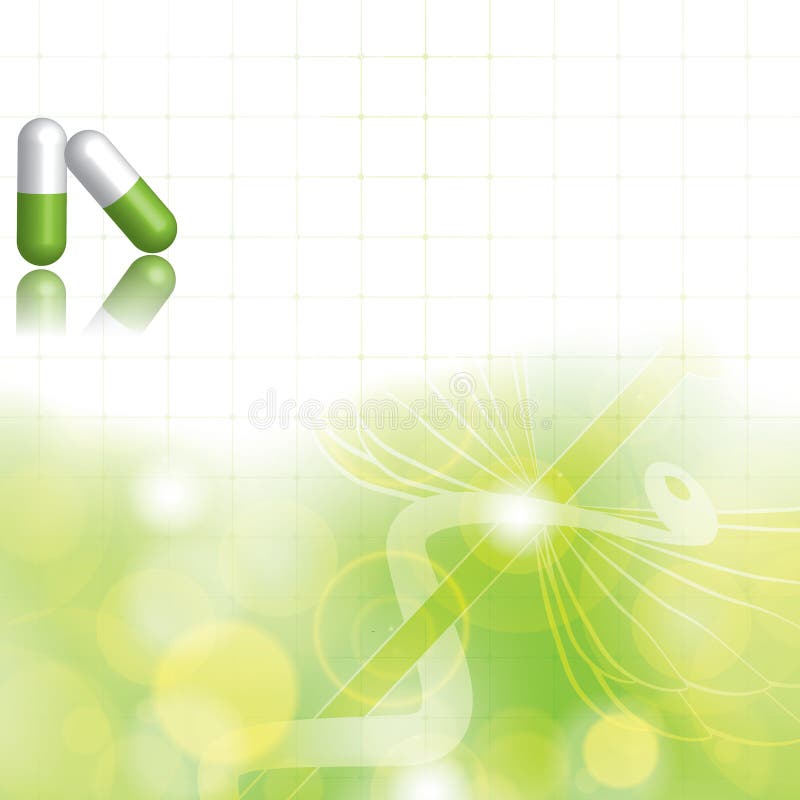 Alternative Medication Concept Green Background Stock Vector ...