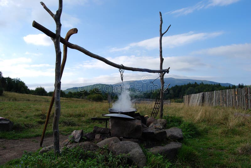 Alternative Way for Cooking Stock Image - Image of mountains, cooking ...