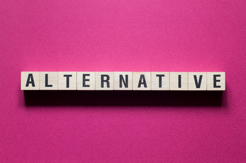 Alternative Word Concept on Cubes Stock Photo - Image of decision ...