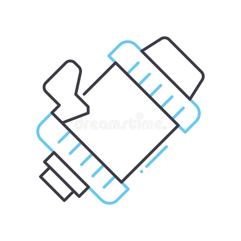 Alternator Line Icon, Outline Symbol, Vector Illustration, Concept Sign ...