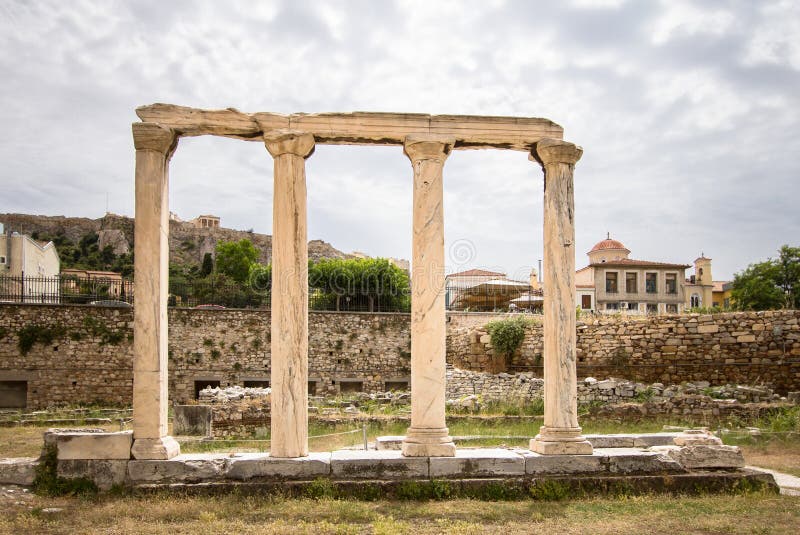 Altes Agora, Athen, Griechenland Stockfoto - Bild von steine, kultur ...