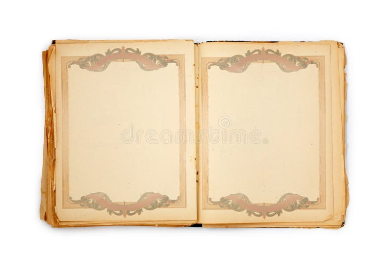 Altes Buch Auf Dem Weißen Hintergrund Stockbild - Bild von mittlere ...