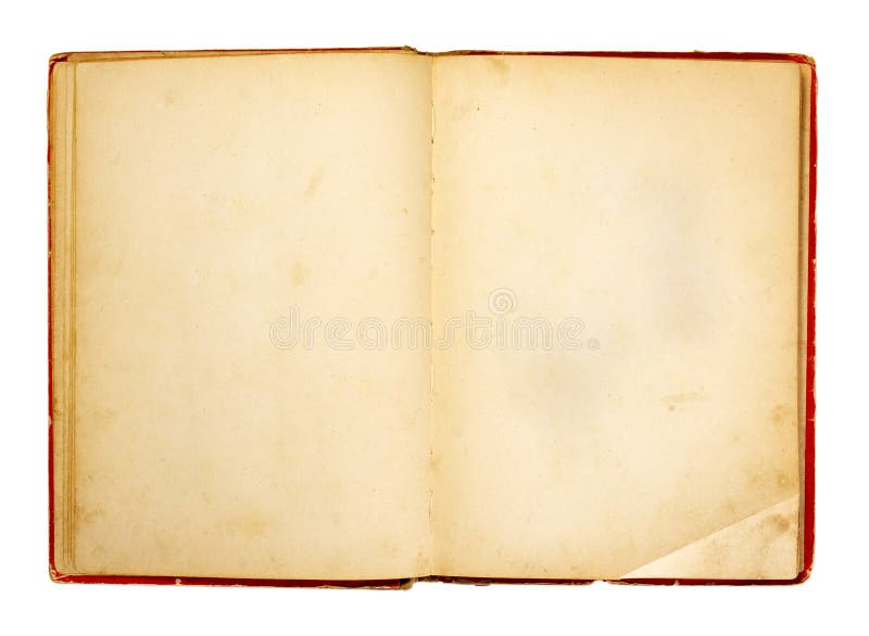 Geöffnetes Des Alten Buches Getrennt Auf Weiß Stockfoto - Bild von ...