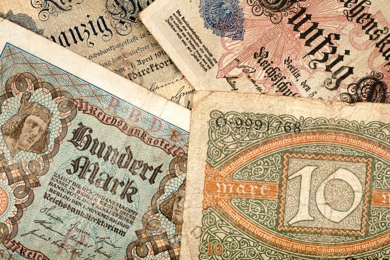 Altes deutsches Geld stockfoto. Bild von geschichte, gehalt - 27459858