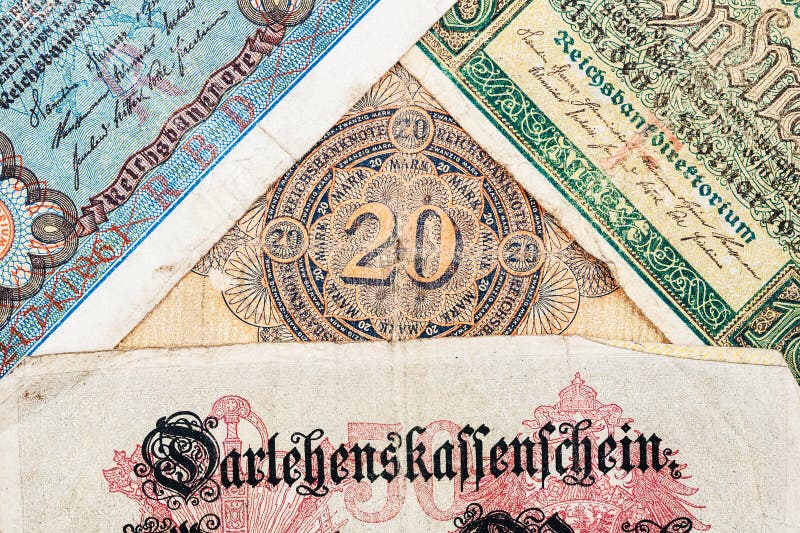 Altes deutsches Geld stockbild. Bild von ökonomisch, rechnung - 27459867