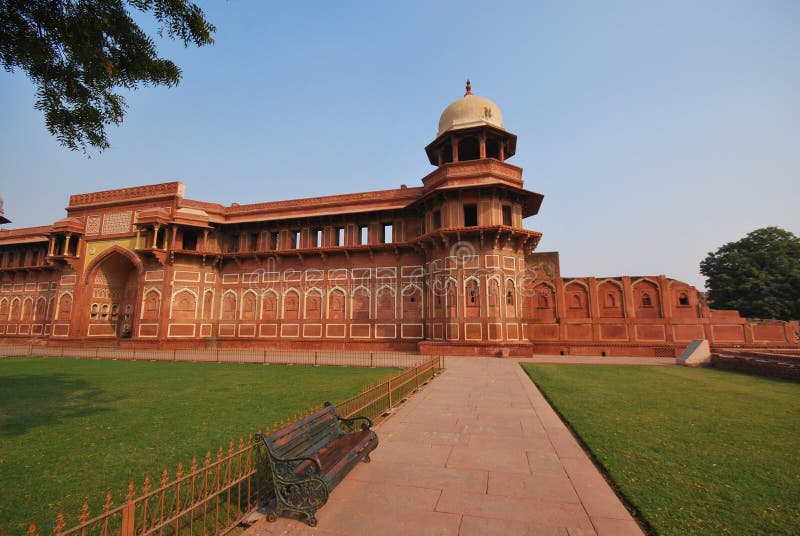 Rotes Fort, Agra, Uttar Pradesh, Indien. Stockfoto - Bild von indisch ...
