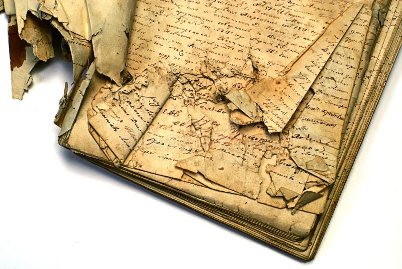 Altes Manuskript stockbild. Bild von antike, zackig, papier - 1818197