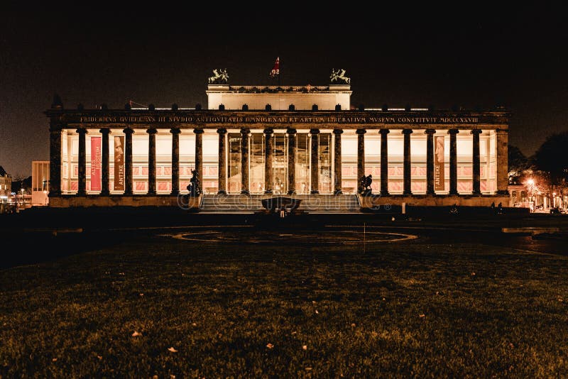 Altes Museum Illuminated at Night Editorial Stock Image - Image of ...
