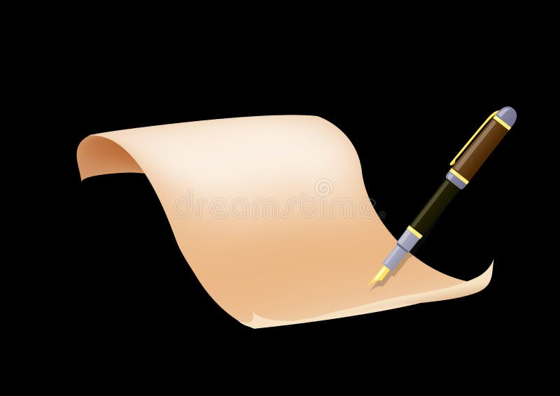 Altes Papier Und Stift Bild. Bild: 3998616