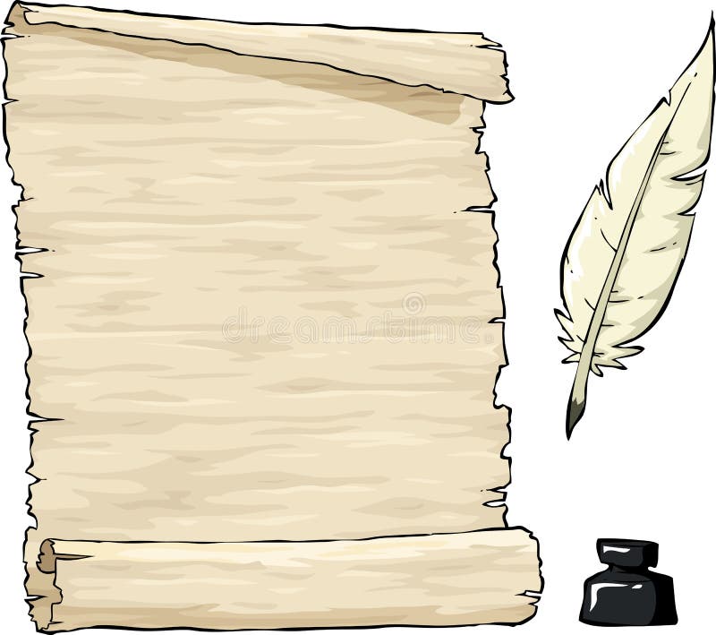 Altes Pergament vektor abbildung. Illustration von getrennt - 31953856