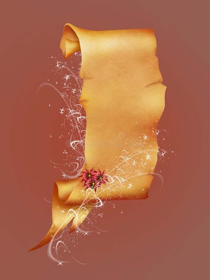 Altes Pergament stock abbildung. Illustration von blatt - 5214749