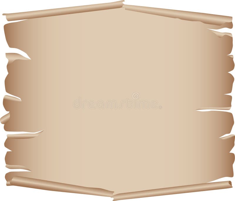 Pergament Banner Scroll Papier Im Cartoon-Stil Isoliert Auf Weißem ...