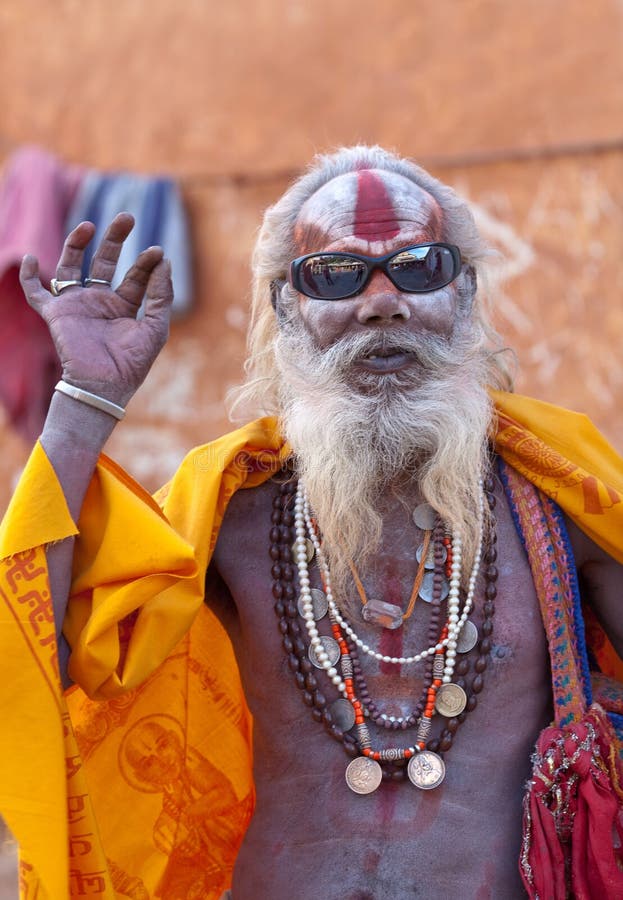 Shaiva Sadhu in Katmandu, Nepal Redaktionelles Stockfotografie - Bild ...