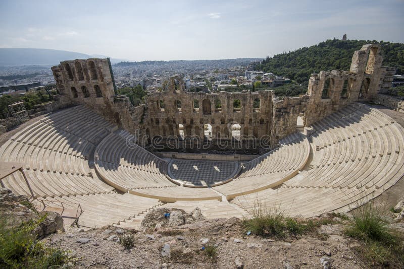 Altes Athen-Theater stockfoto. Bild von theater, altes - 26381986