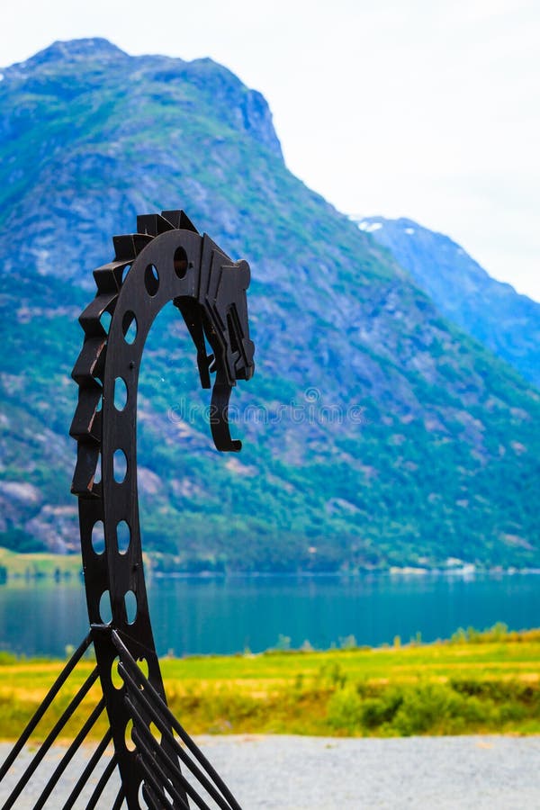 Altes Wikinger-Boot, Norwegen Stockbild - Bild von blau, reise: 46988265