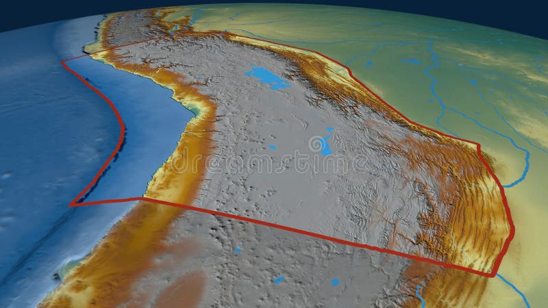 Altiplano Plate Outlined - Relief Stock Illustration - Illustration of ...