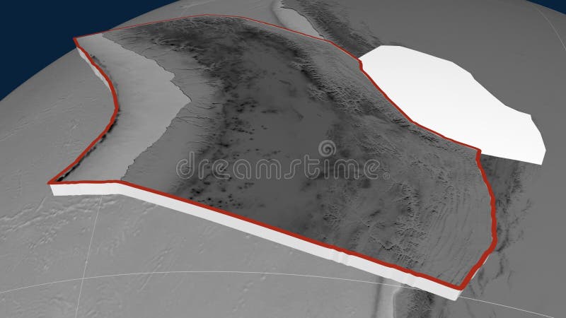 Altiplano Tectonic Plate. Elevation and Bathymetry Stock Footage ...