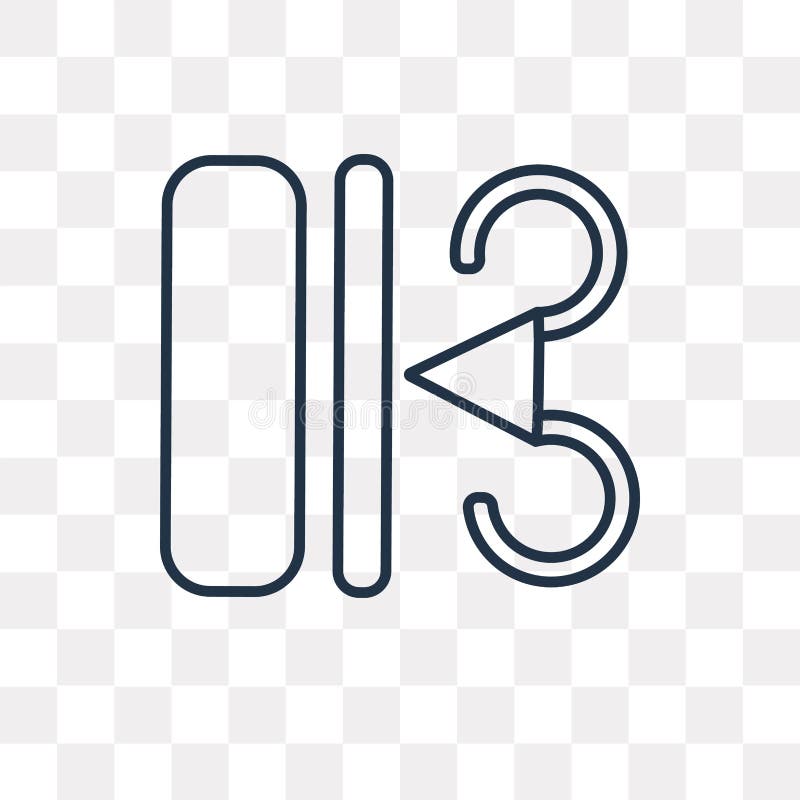 Alto Clef Vector Icon Isolated on Transparent Background, Linear Stock ...