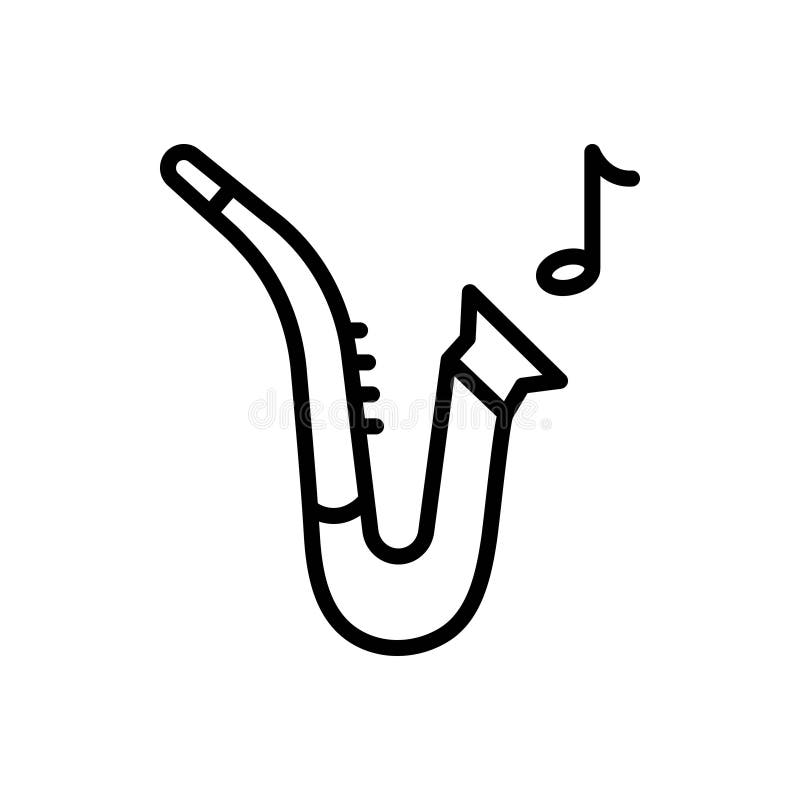 Black Line Icon for Alto, Acoustic and Classical Stock Vector ...