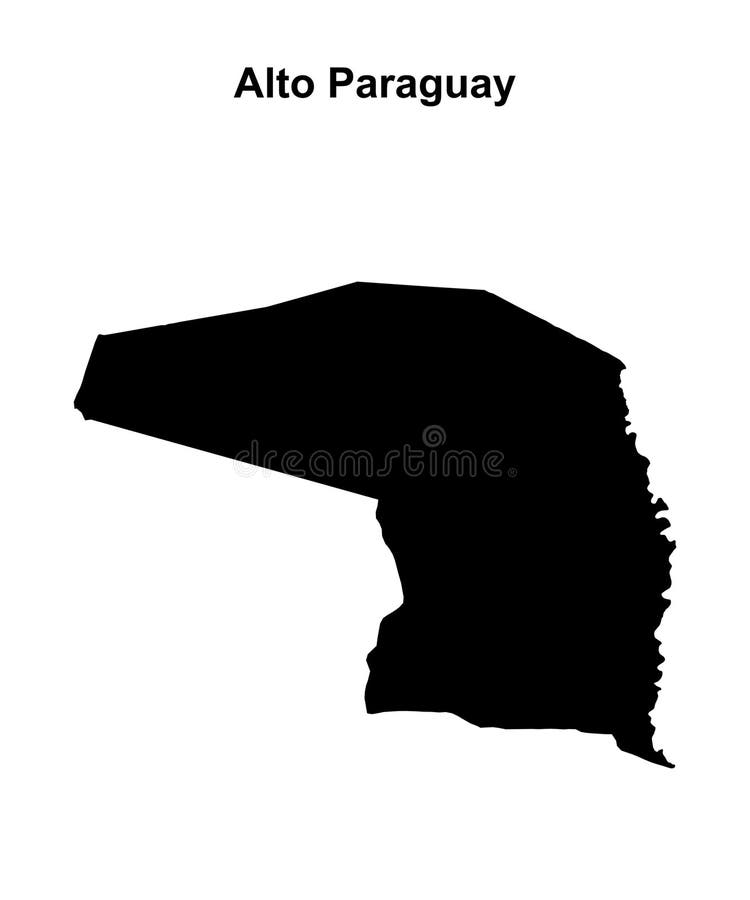 Alto Paraguay outline map stock illustration. Illustration of territory ...
