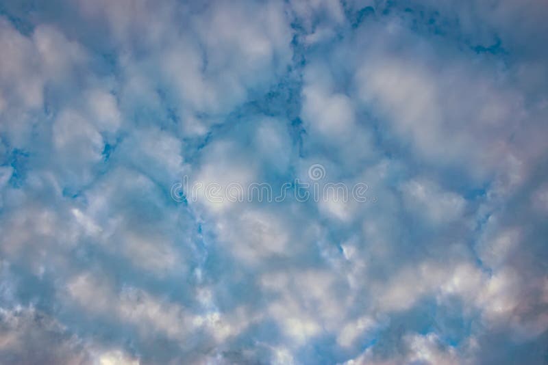 Altocumulus Clouds in Tile Pattern Stock Image - Image of bright ...