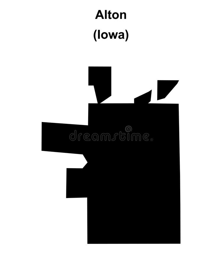 Alton outline map stock vector. Illustration of infographic - 387200869