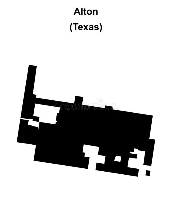 Alton outline map stock vector. Illustration of boundaries - 357641907