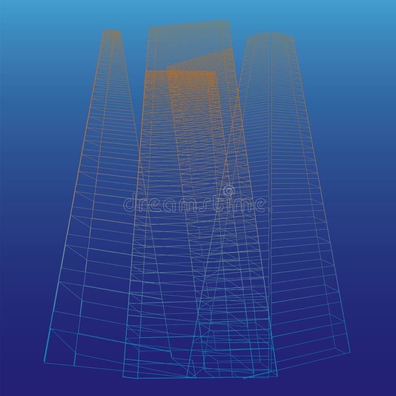 Altos edificios abstractos ilustración del vector. Ilustración de idea ...