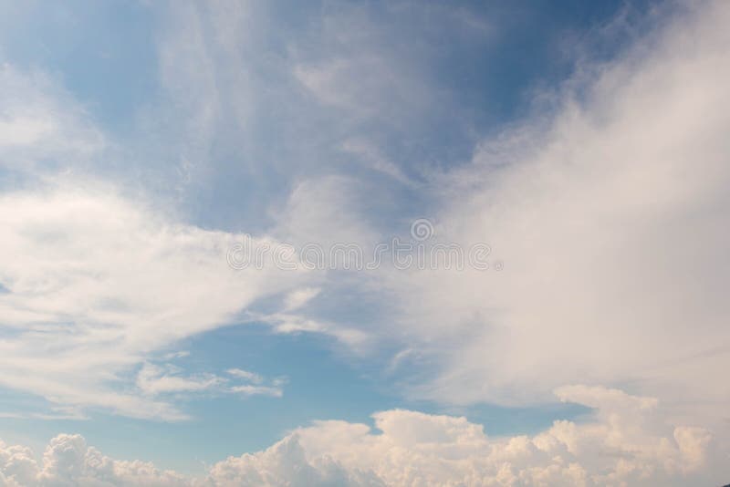 Altostatus Cloud on the Troposphere and Blue Sky Stock Photo - Image of ...