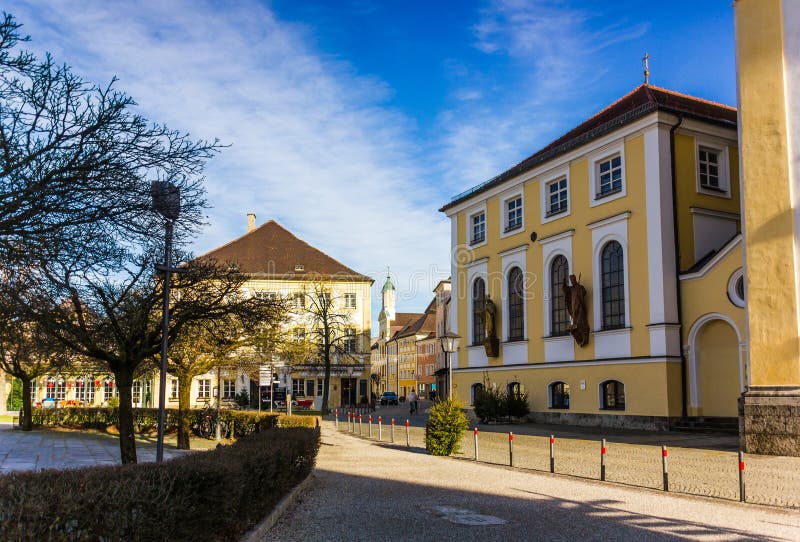 Altotting in Bavaria. Winter in Germany Stock Image - Image of baroque ...