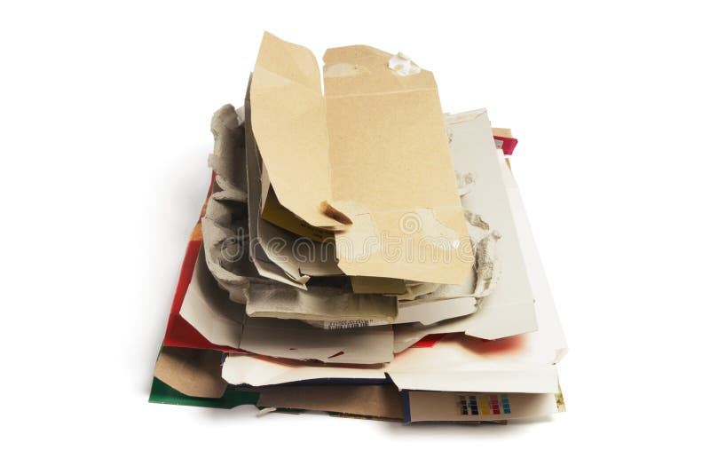 Ein Altpapierbehälter Mit Papier Stockbild - Bild von exemplar, voll ...