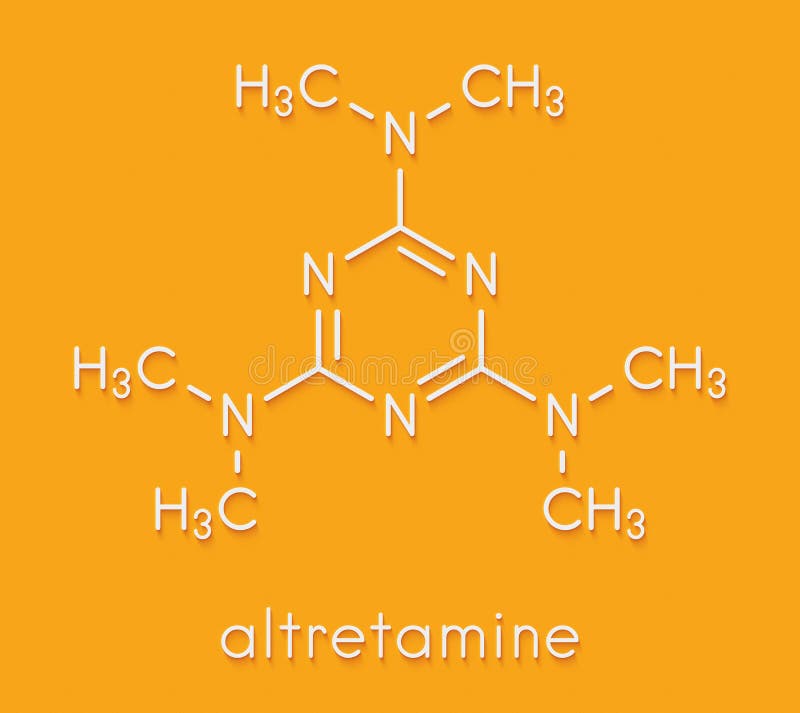 Altretamine Cancer Drug Molecule. Skeletal Formula. Stock Illustration ...