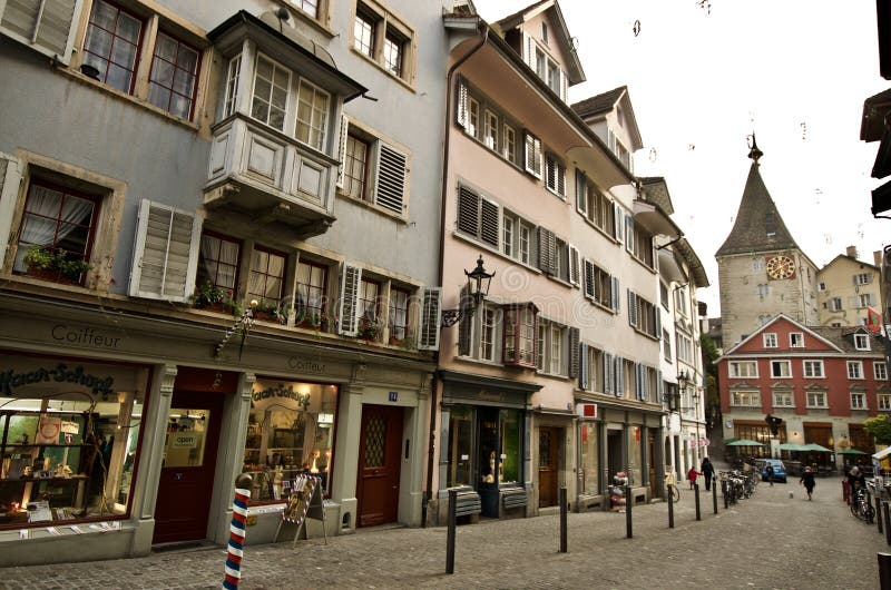 The Altstadt - Zurich, Switzerland. Editorial Stock Image - Image of ...