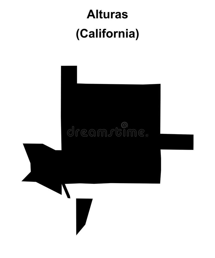 Alturas outline map stock photo. Image of cartography - 386054982