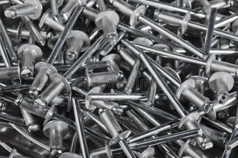 Aluminium assembly rivets stock image. Image of black - 30038505