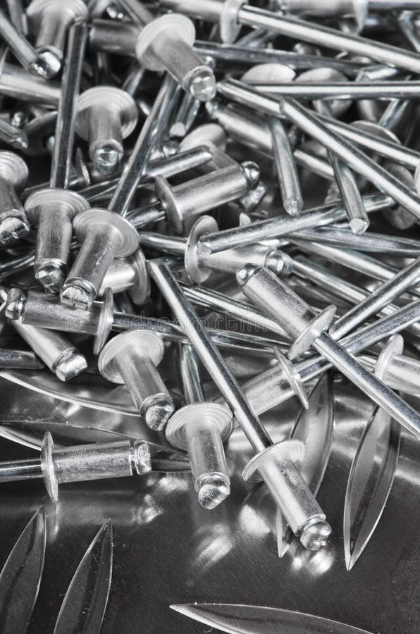 Aluminium assembly rivets stock photo. Image of advice - 30038508