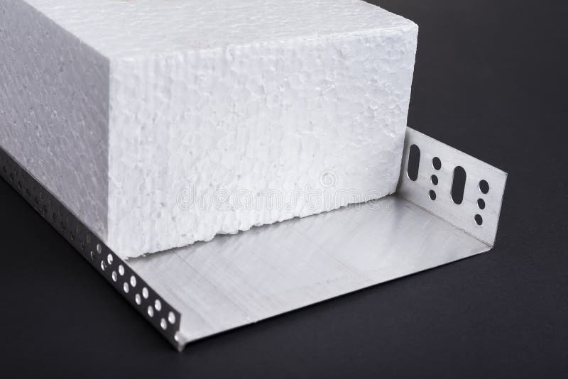 Aluminium Base Track for a Wall Insulation Stock Image - Image of ...