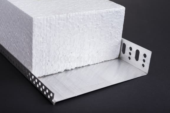 Aluminium Base Track for a Wall Insulation Stock Image - Image of ...