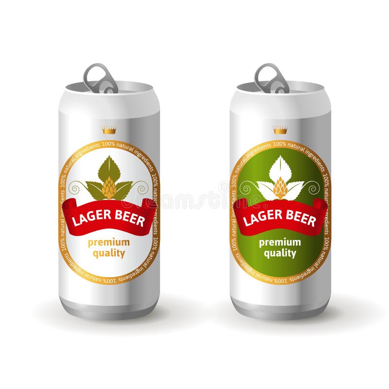 Aluminium beer cans stock vector. Illustration of brewery - 49690455