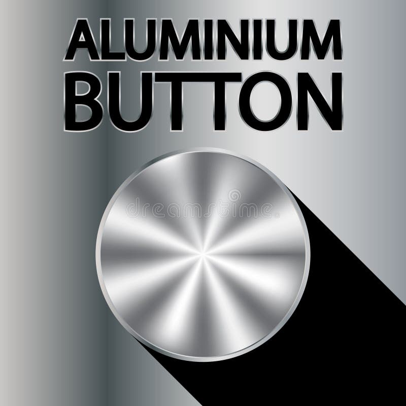 Aluminium button set stock vector. Illustration of gradient - 80777003