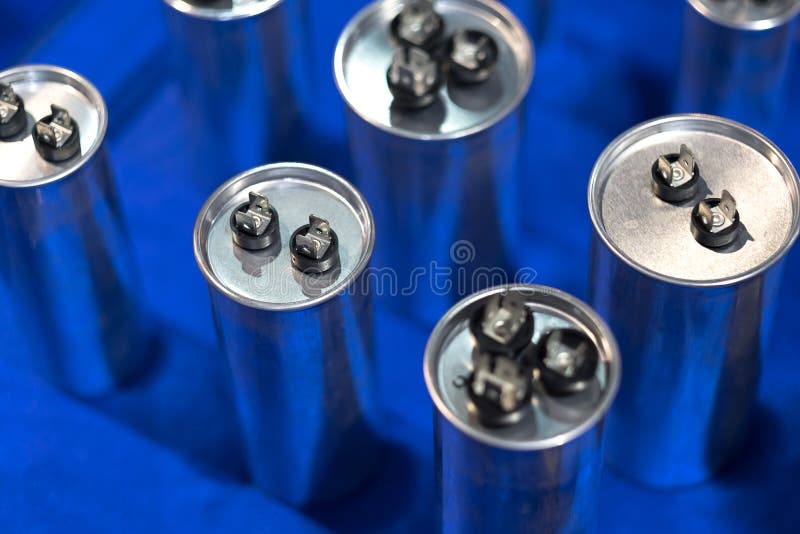 Aluminium Can Type Film Capacitors Stock Image - Image of board, device ...