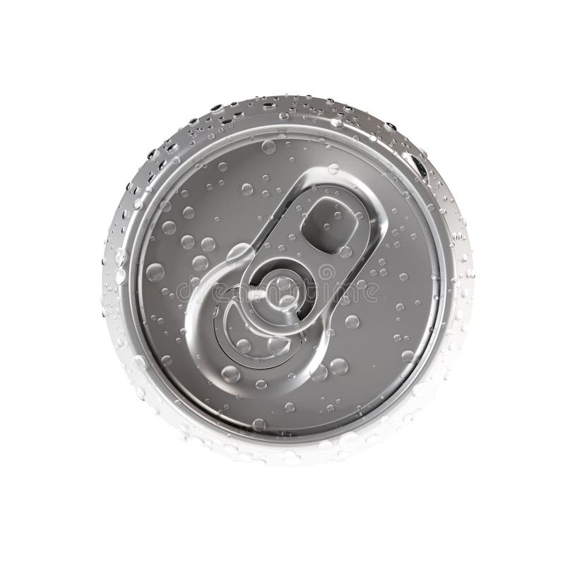 Aluminium Can on White Background. Top View Stock Illustration ...