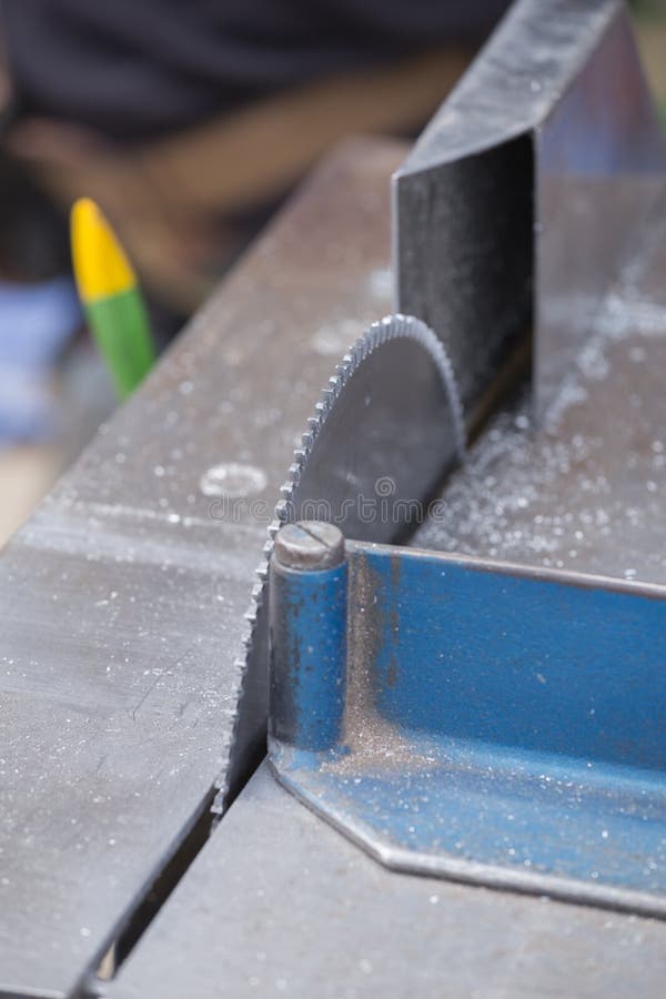 Aluminium Cutting Blade on Table Stock Photo - Image of factory ...